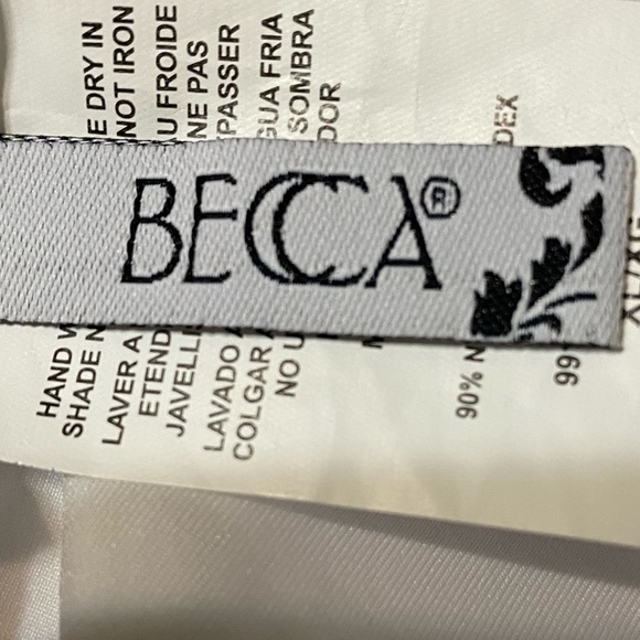 BECCA | Swim | Becca One Piece Asymmetrical Tie Back White Swimsuit Nwt ...